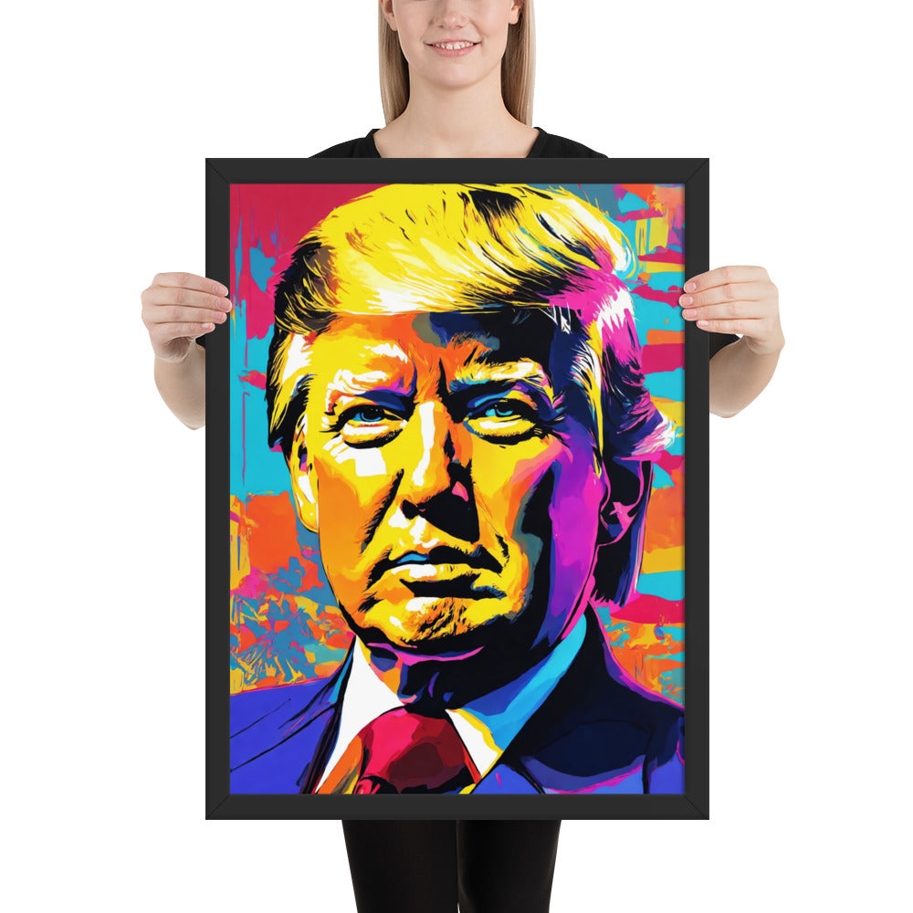 Donald Trump Framed Wall Art, Trump Wall Decor, Modern Trump Painting ...